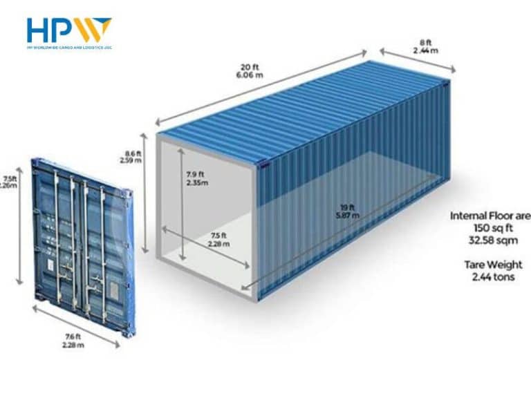 Các loại container và kích thước tiêu chuẩn của từng loại